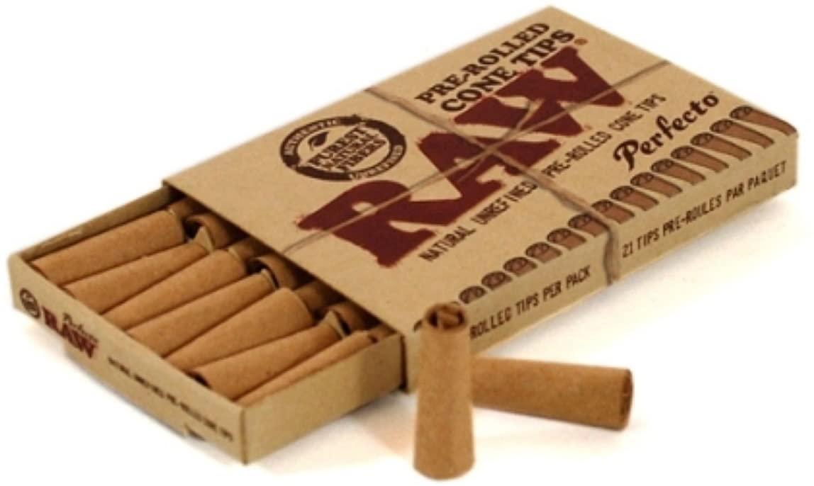 RAW Perfecto Pre Rolled Natural Unrefined Cone Tips