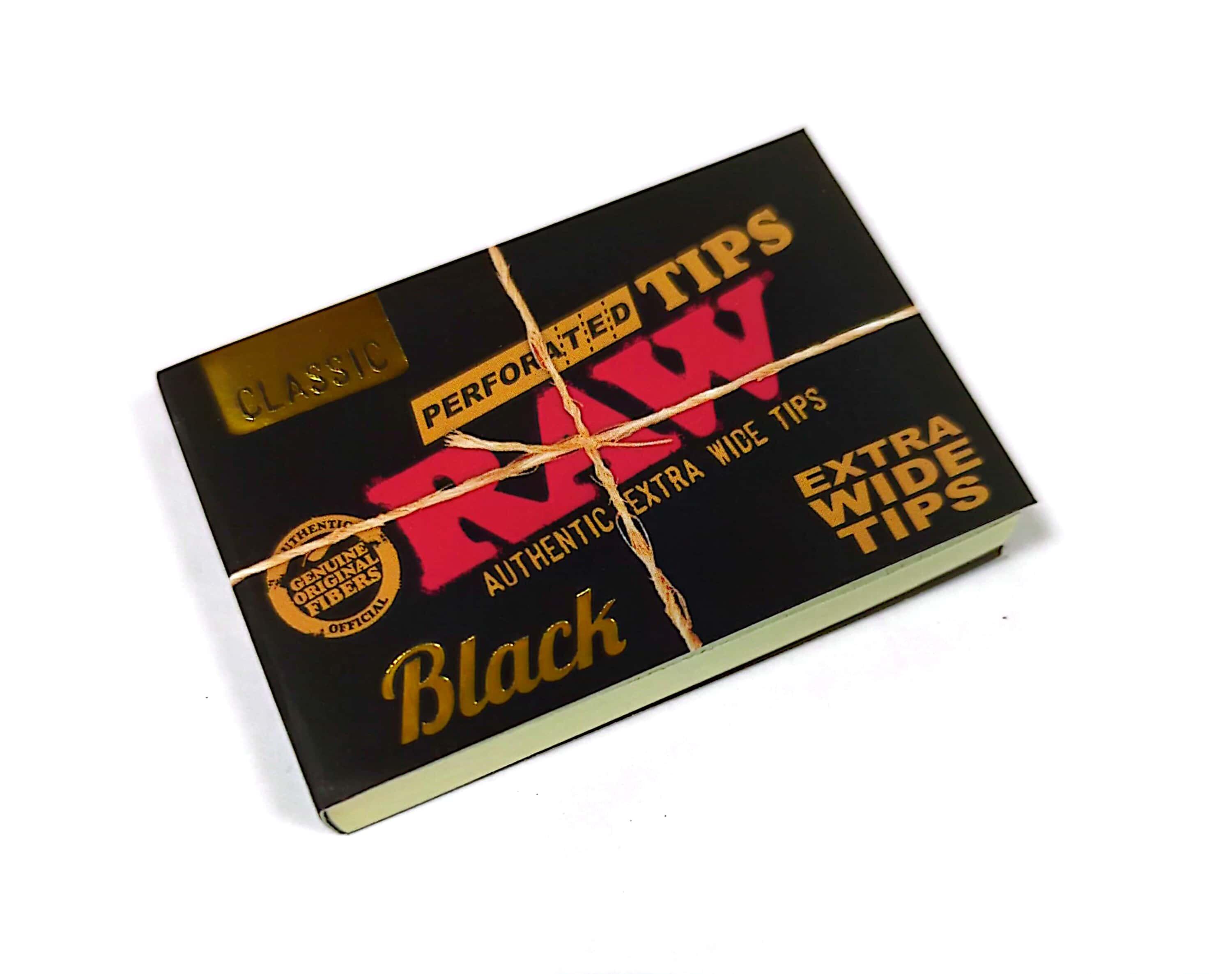 Raw Black Classic Perforated Extra Wide tips New Product from Raw