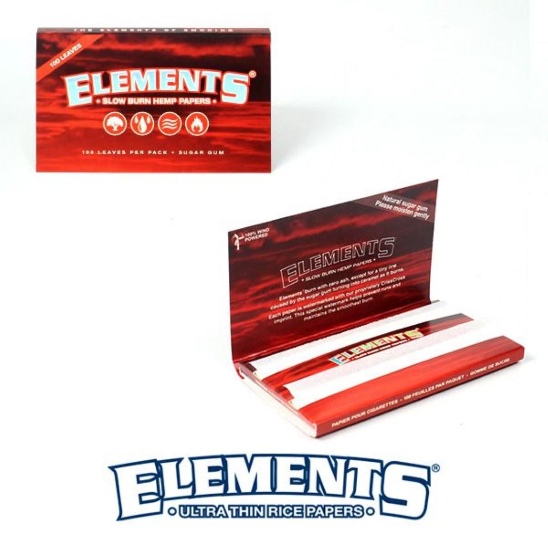 Elements Blue and Elements Red Single Wide Double Pack Ultra Thin Rice ...
