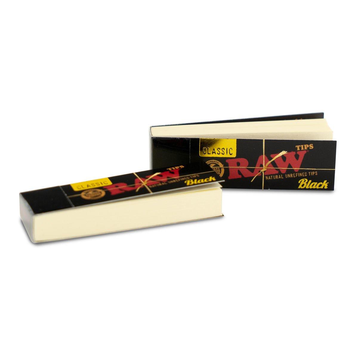 RAW Black Rolling Paper Roach Filter Tips Chlorine Free Filter tips ...