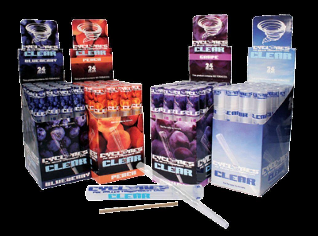 Cyclones Clear Pre Rolled Transparent Cones "Assorted'' Flavours