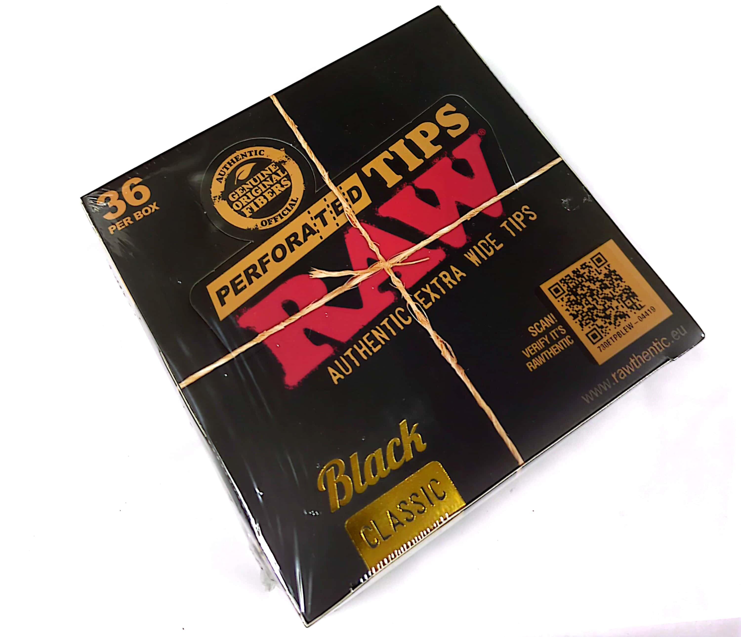 Raw Black Classic Perforated Extra Wide tips New Product from Raw