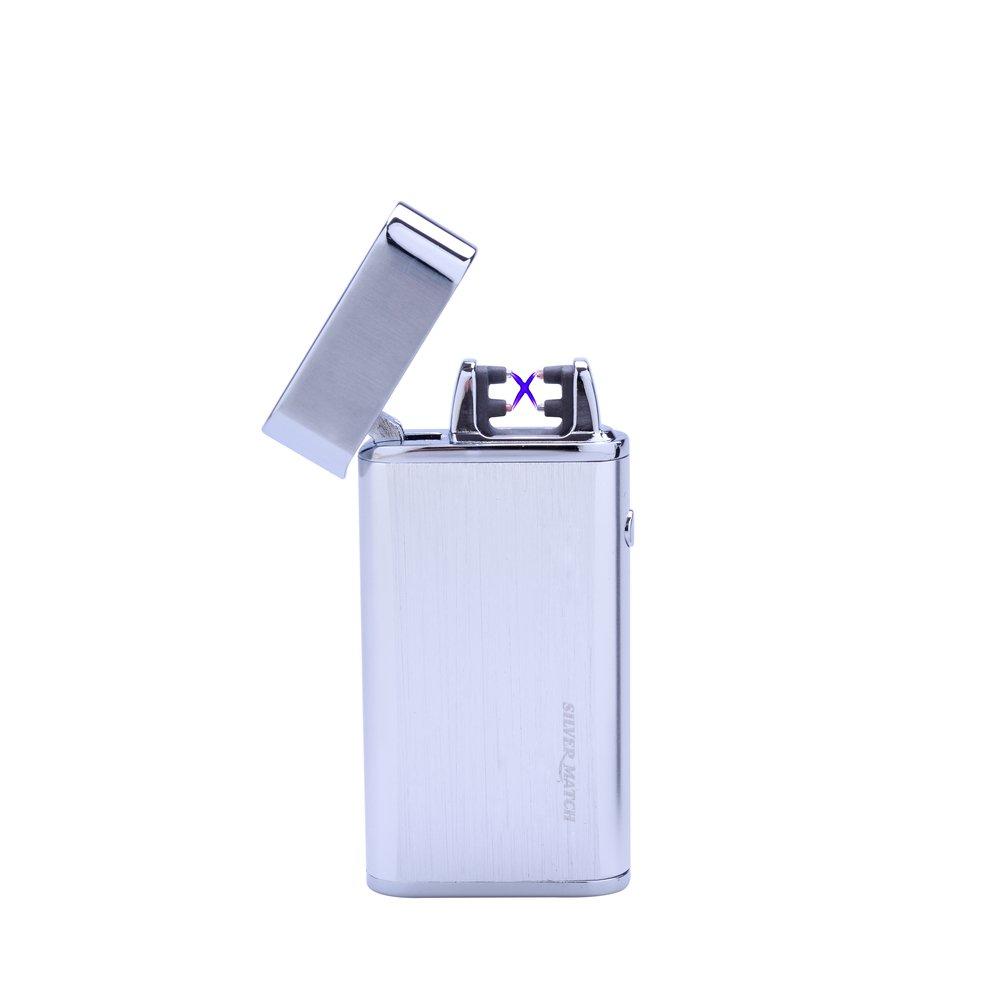 Silver Match Balham Electronic Double Arc USB Lighter