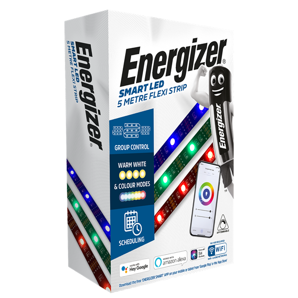 Energizer Smart 5 Metres Flexi Colour Changing Strip Light UK 3 Pin Plug