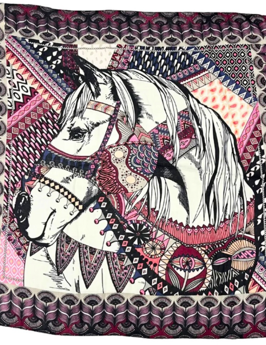 Wild Horse Scarf - Mulberry