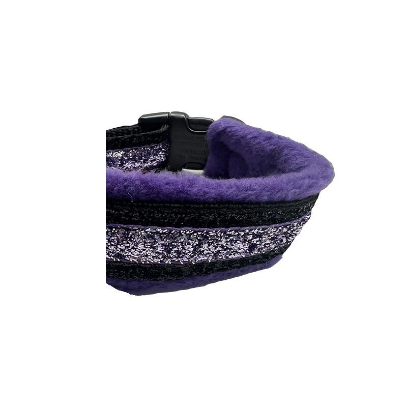 Purple Sparkly Fleece Collar