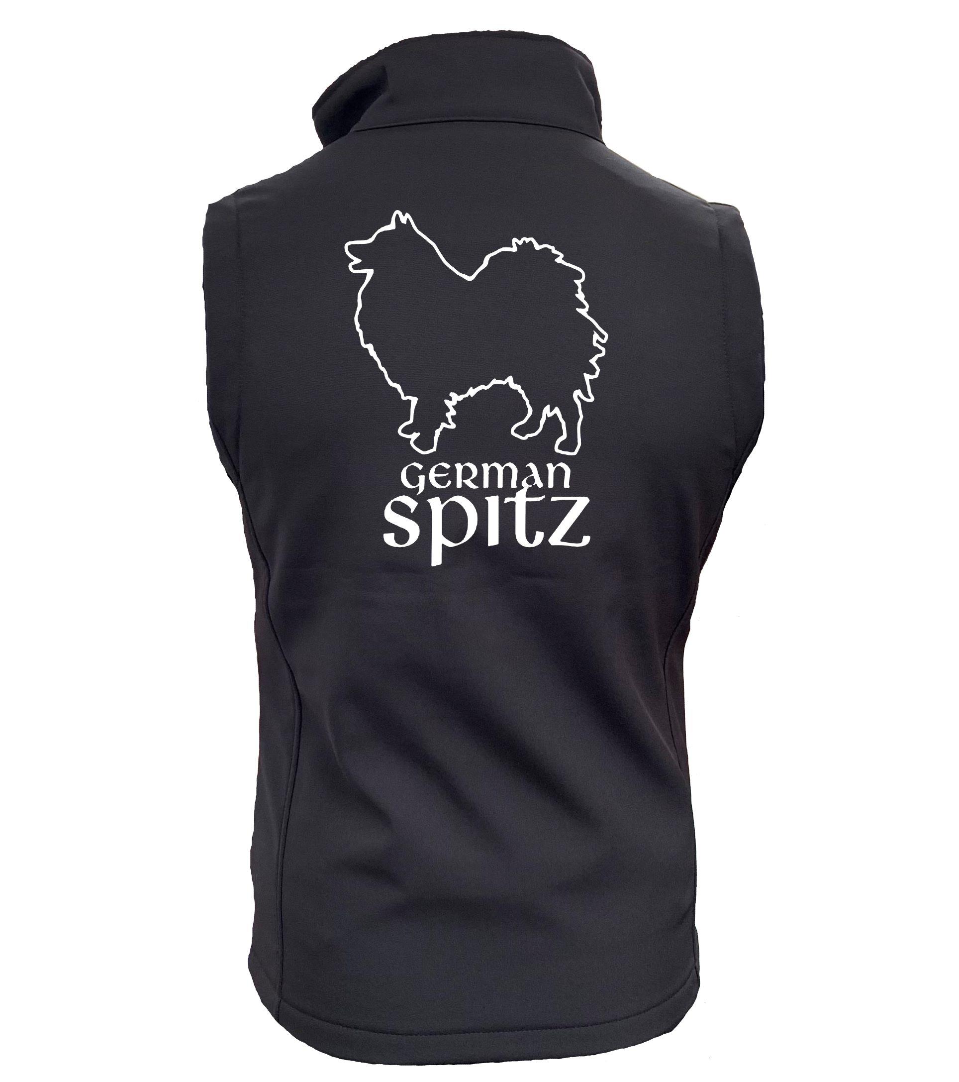 Softshell Adult Bodywarmer Gilet with Exclusive German Spitz dog breed ...