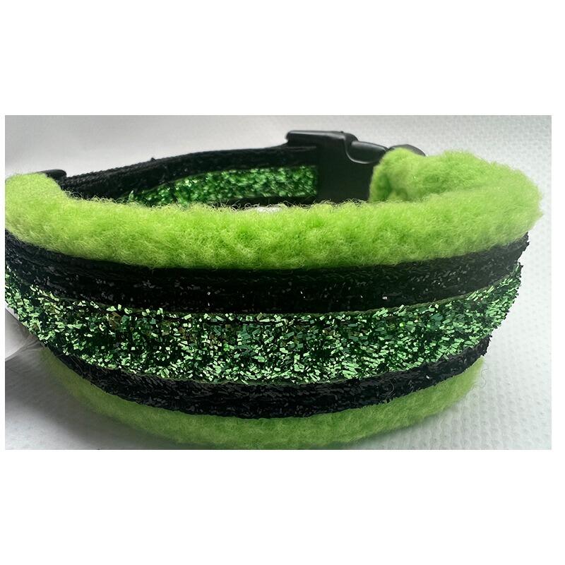 Green Sparkly Fleece Collar