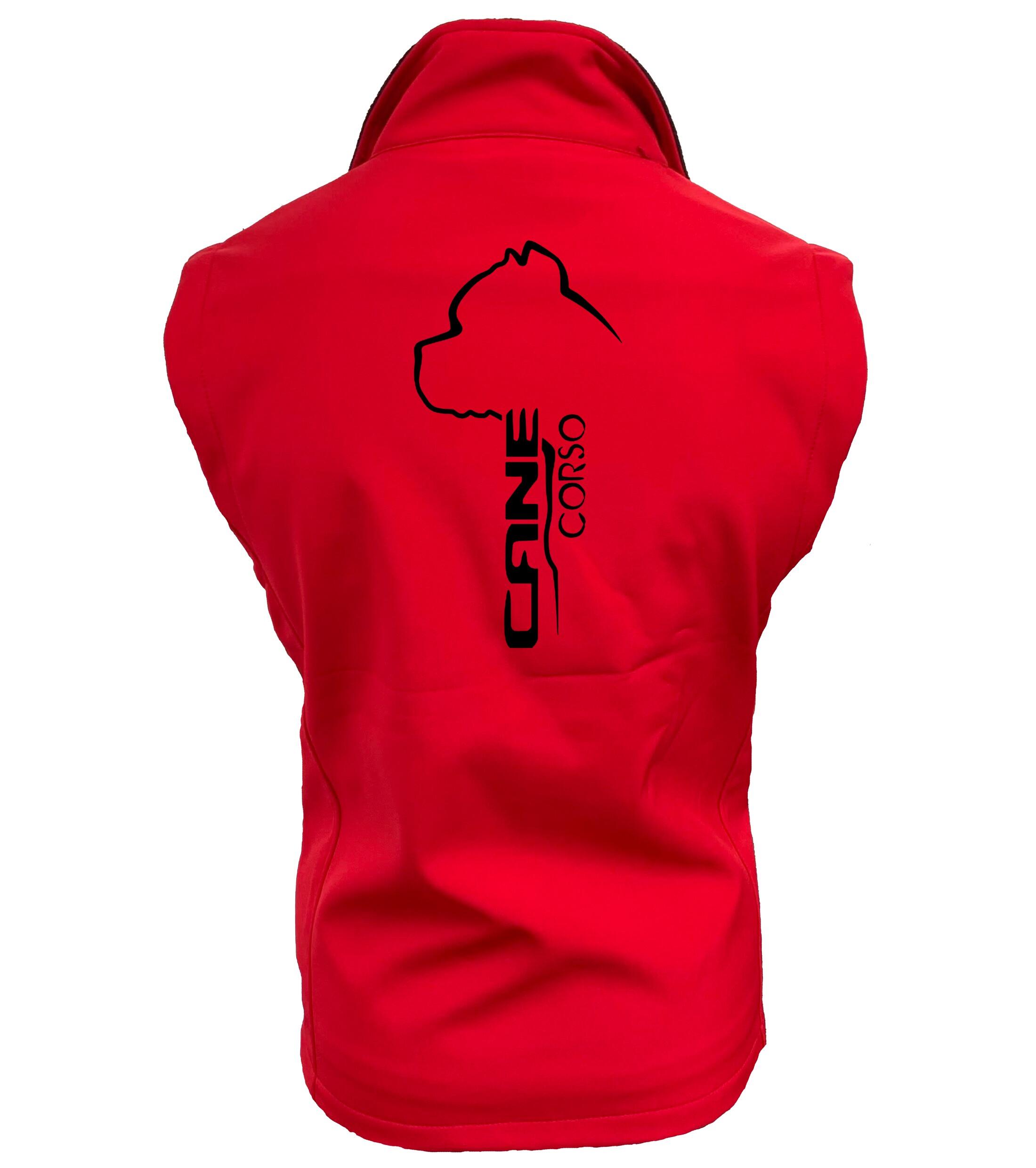 Female Cane Corso Softshell Jacket Red (Black)