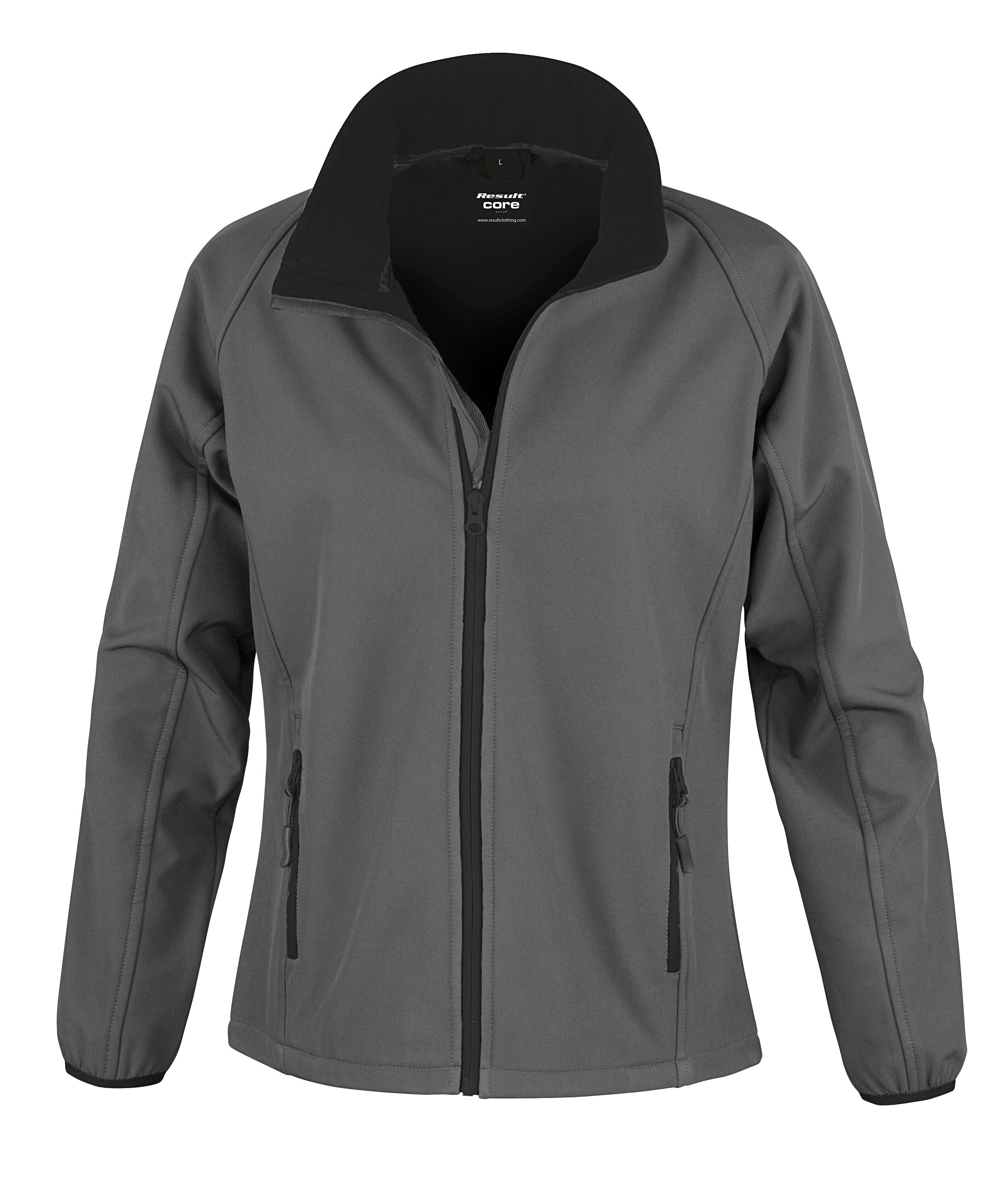 Female Agility Softshell Jacket Charcoal (Black)