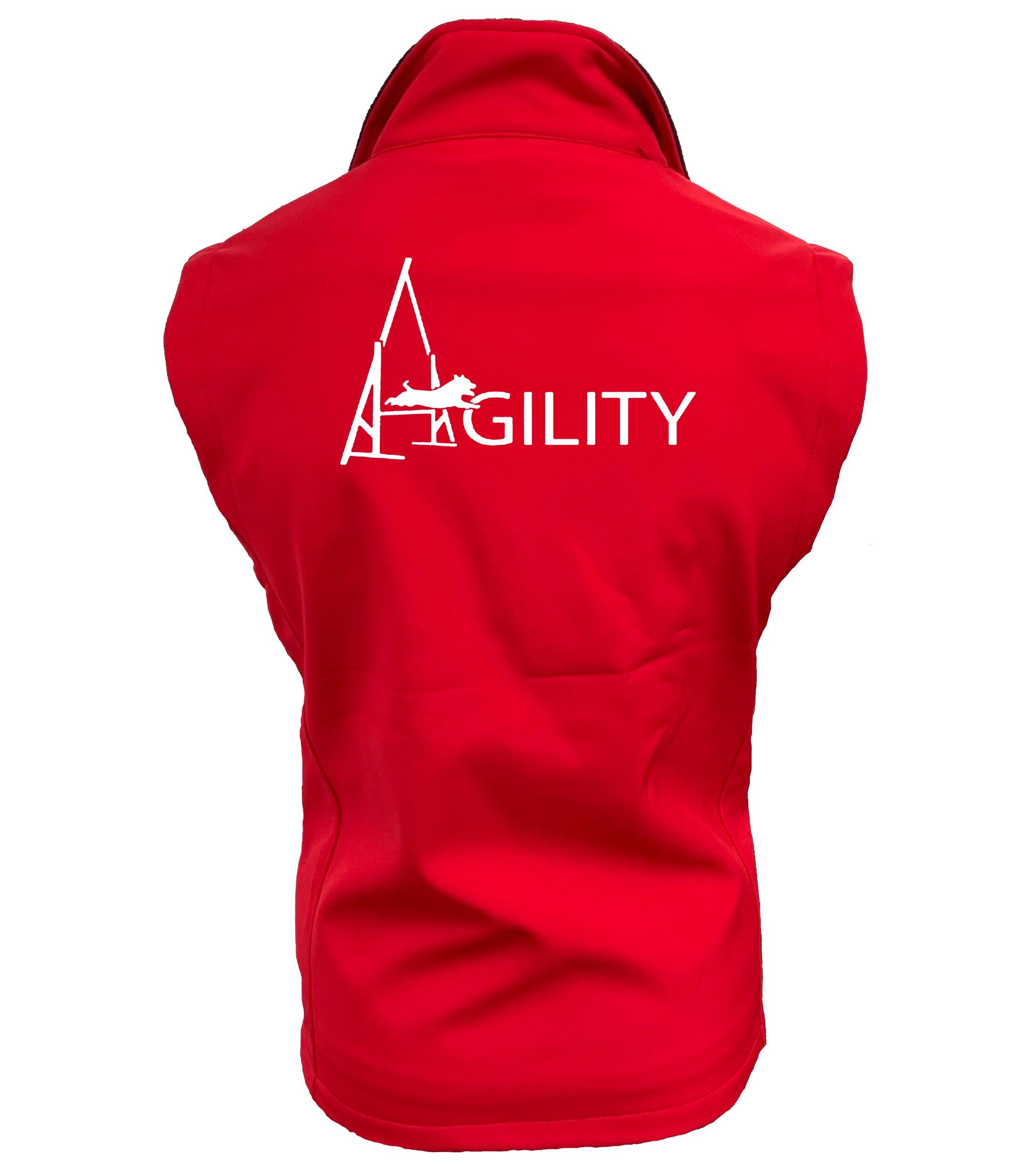 Female Agility Softshell Jacket Red (White)