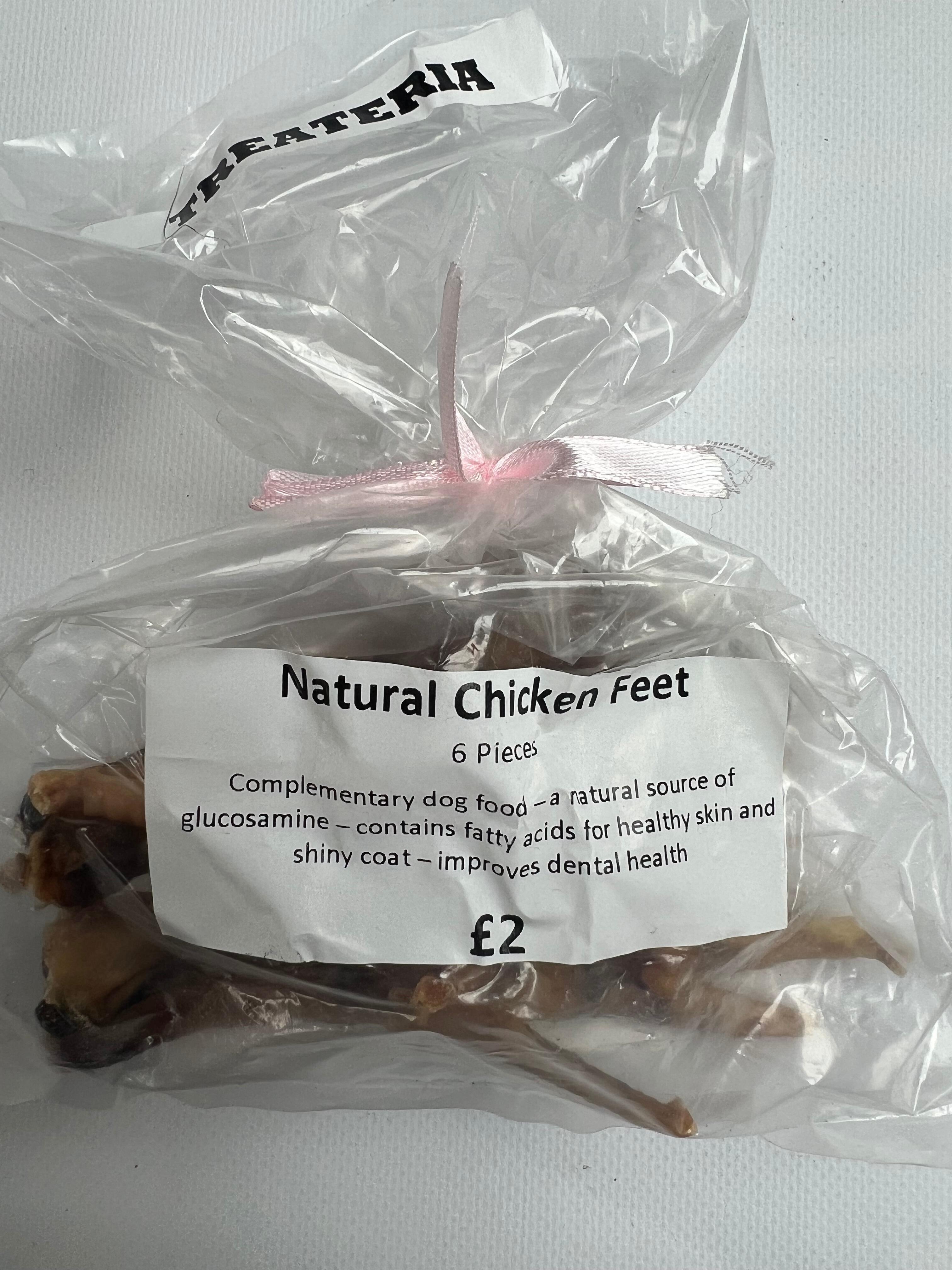 Natural Chicken Feet Pack of 6