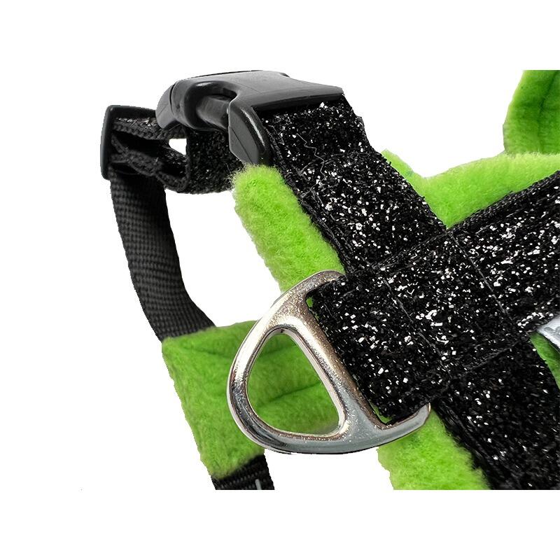 Green Sparkly Fleece Harness