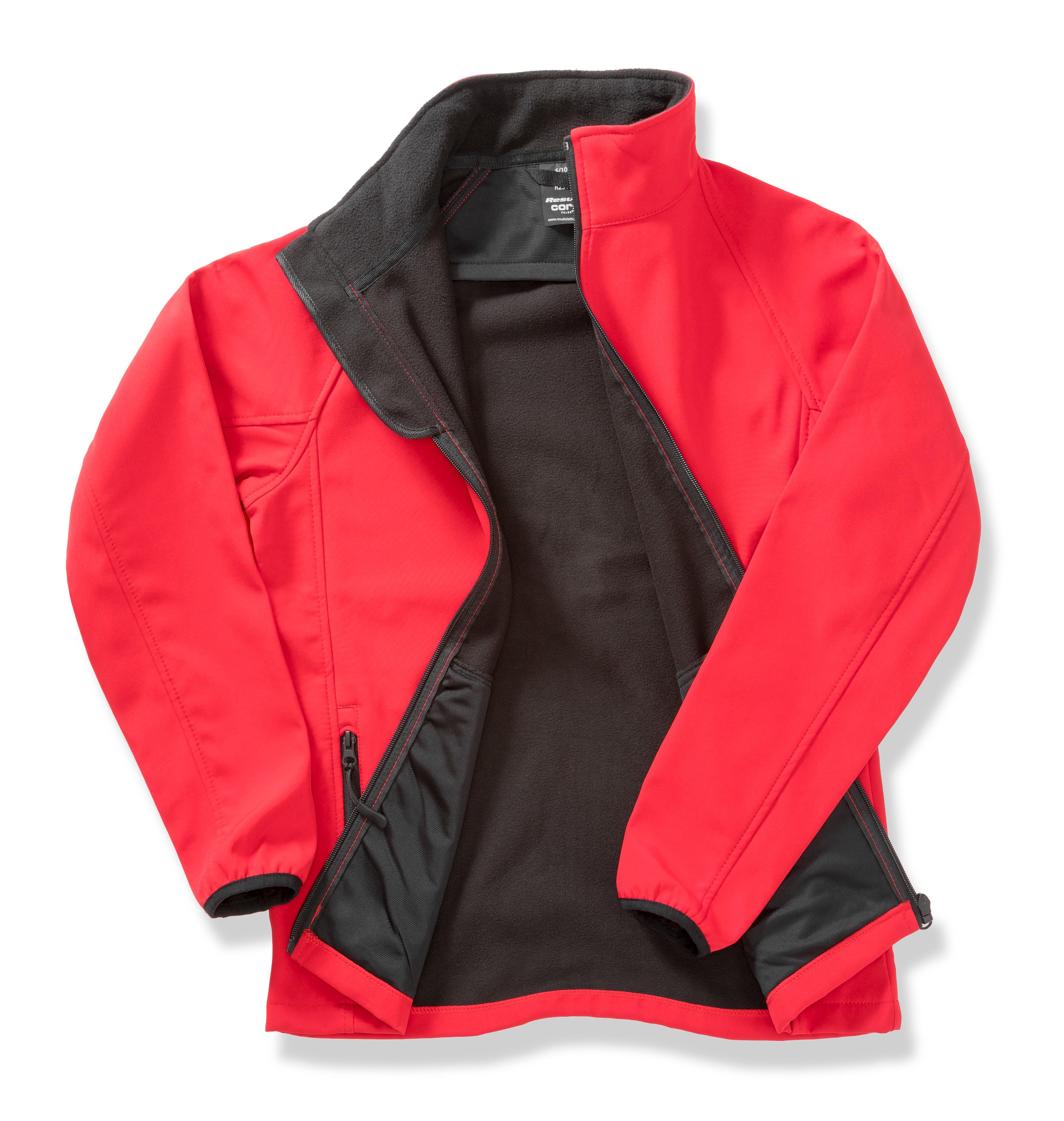 Female Cane Corso Softshell Jacket Red (Black)