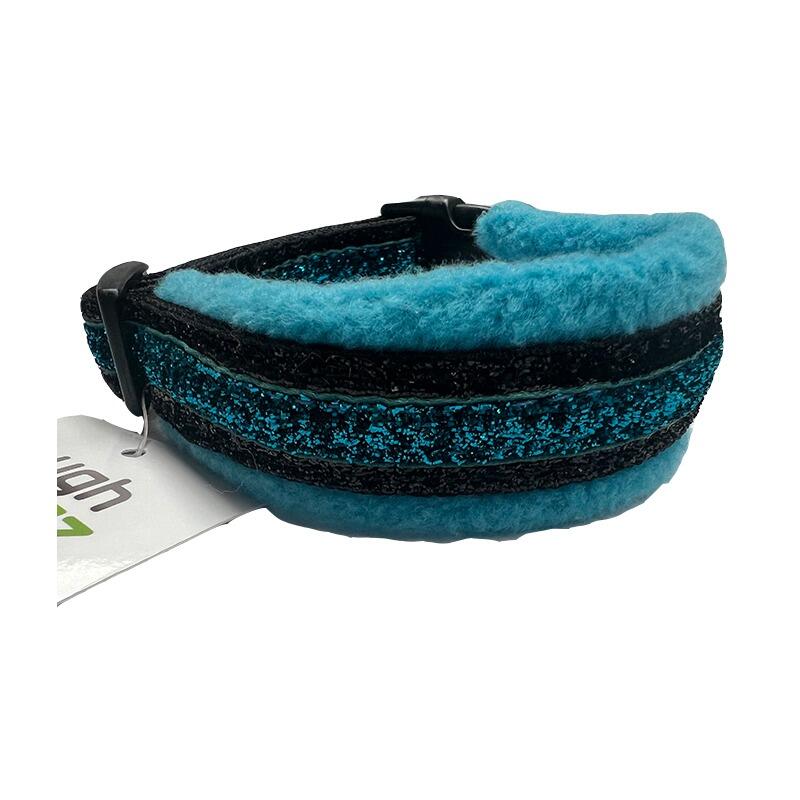 Sapphire Blue Sparkly Fleece Collar