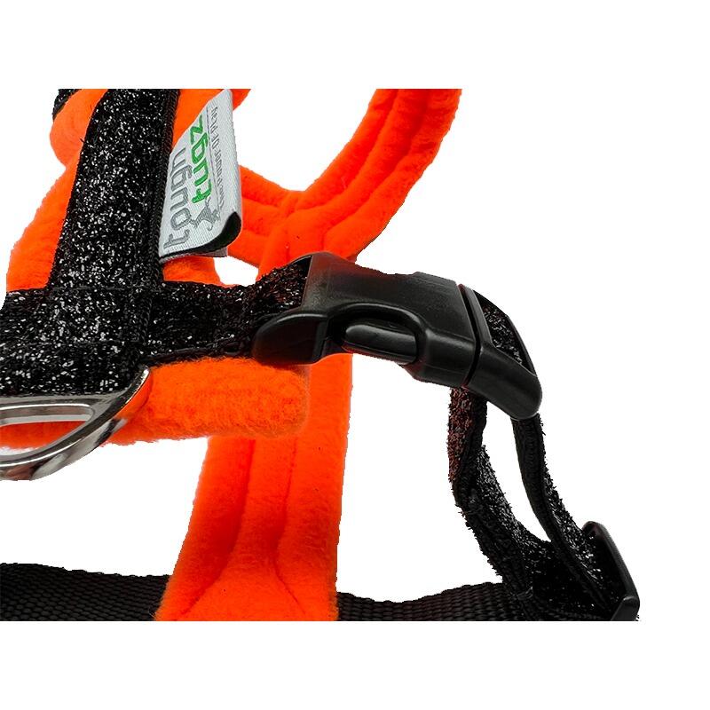 Orange Sparkly Fleece Harness
