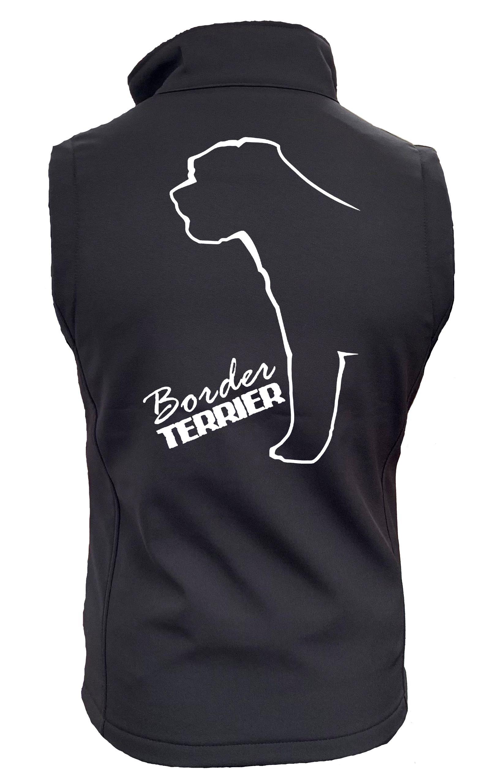 Softshell Adult Bodywarmer Gilet with Exclusive Border Terrier Dog Breed Design
