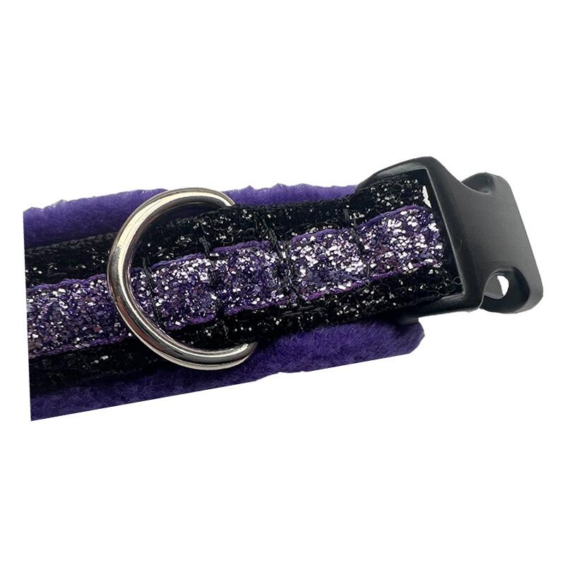 Purple Sparkly Fleece Collar