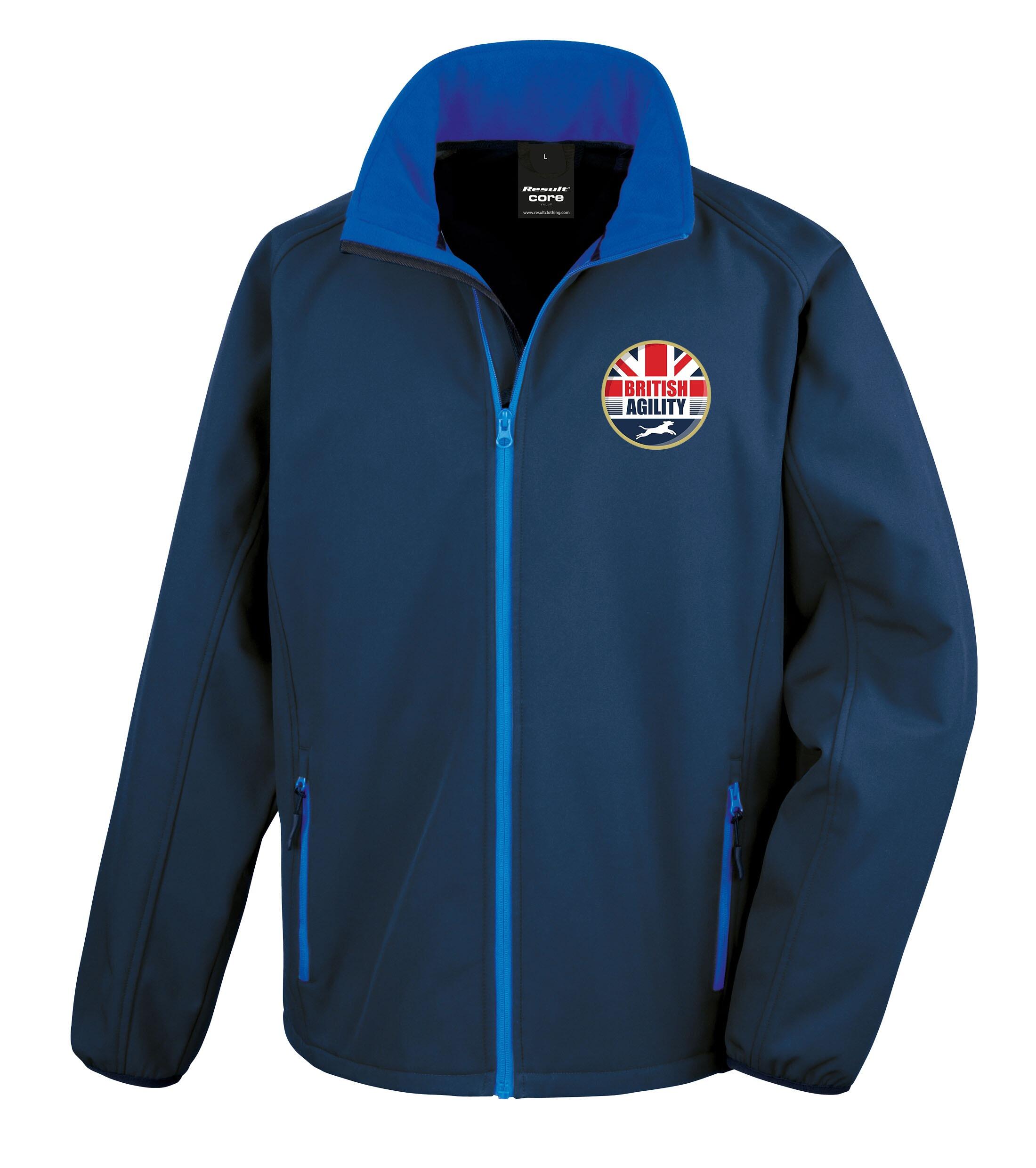 British Agility 2023 Soft Shell Jacket Navy Royal