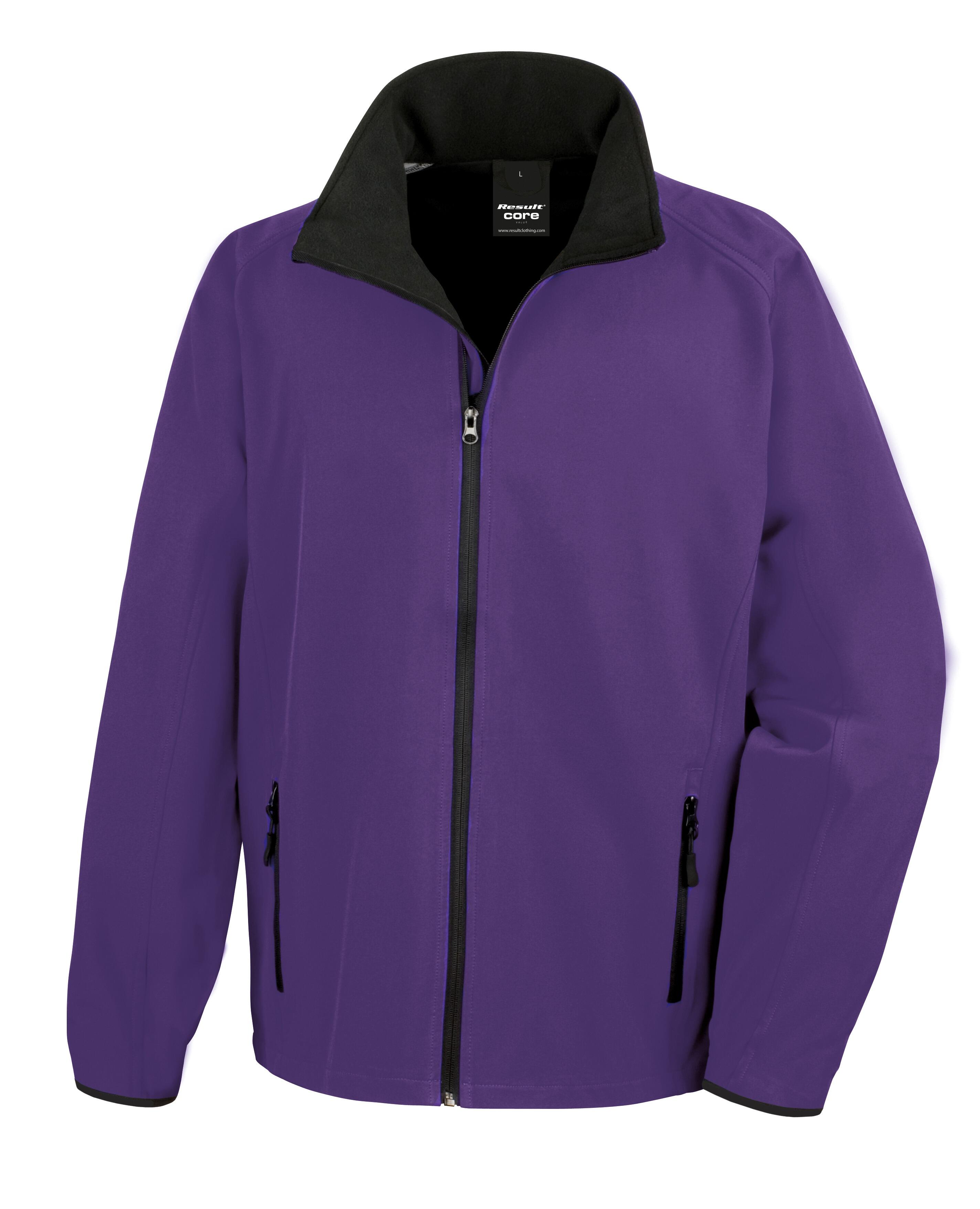 Unisex Agility Softshell Jacket Purple (Black)