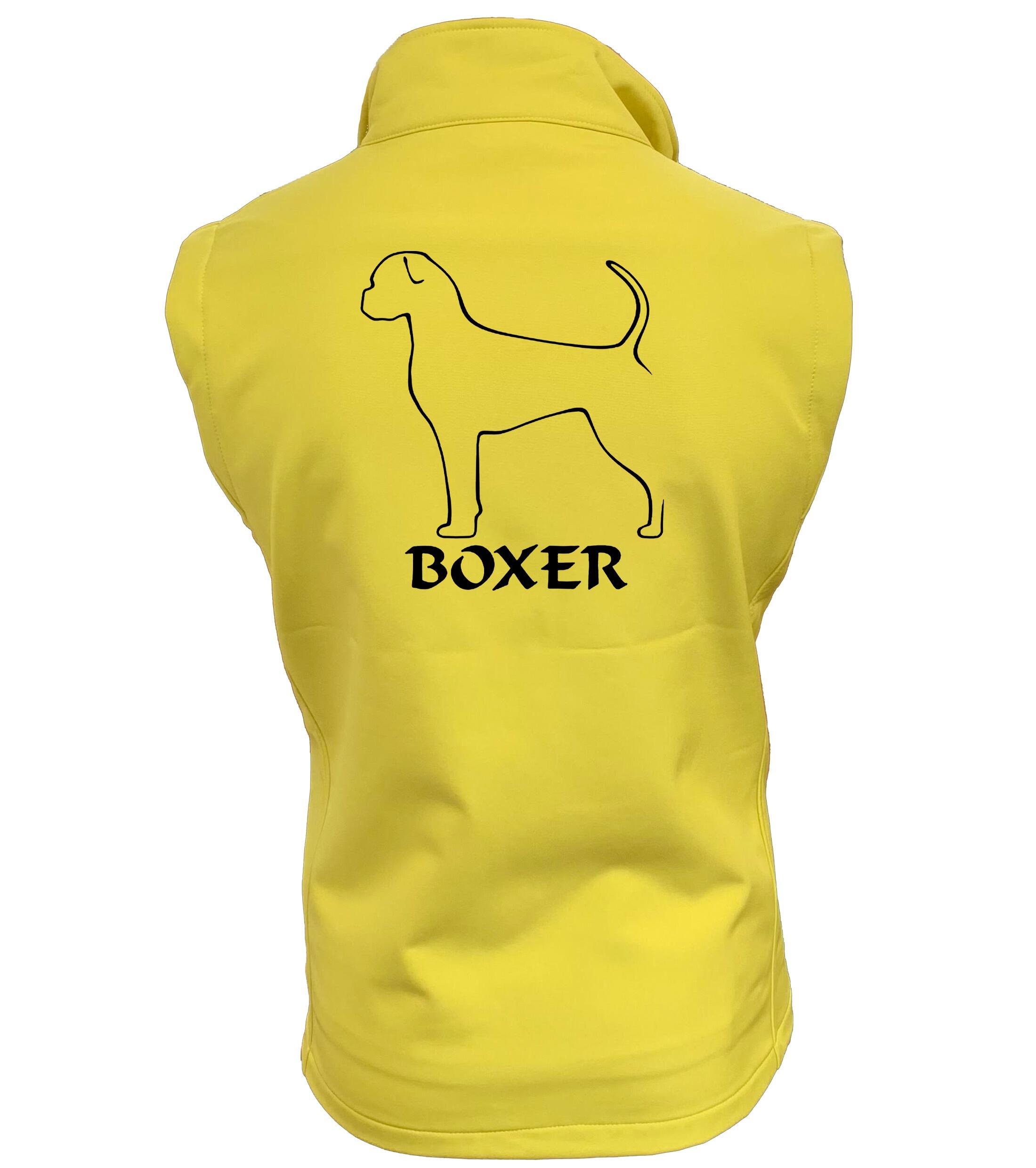 Female Boxer Ear Drop (2) Softshell Jacket Yellow (Black)