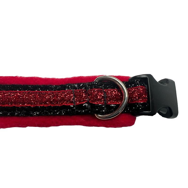 Red Sparkly Fleece Collar