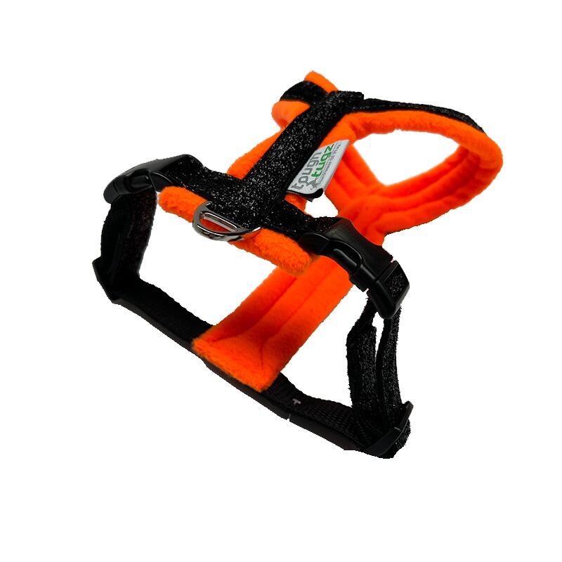 Orange Sparkly Fleece Harness
