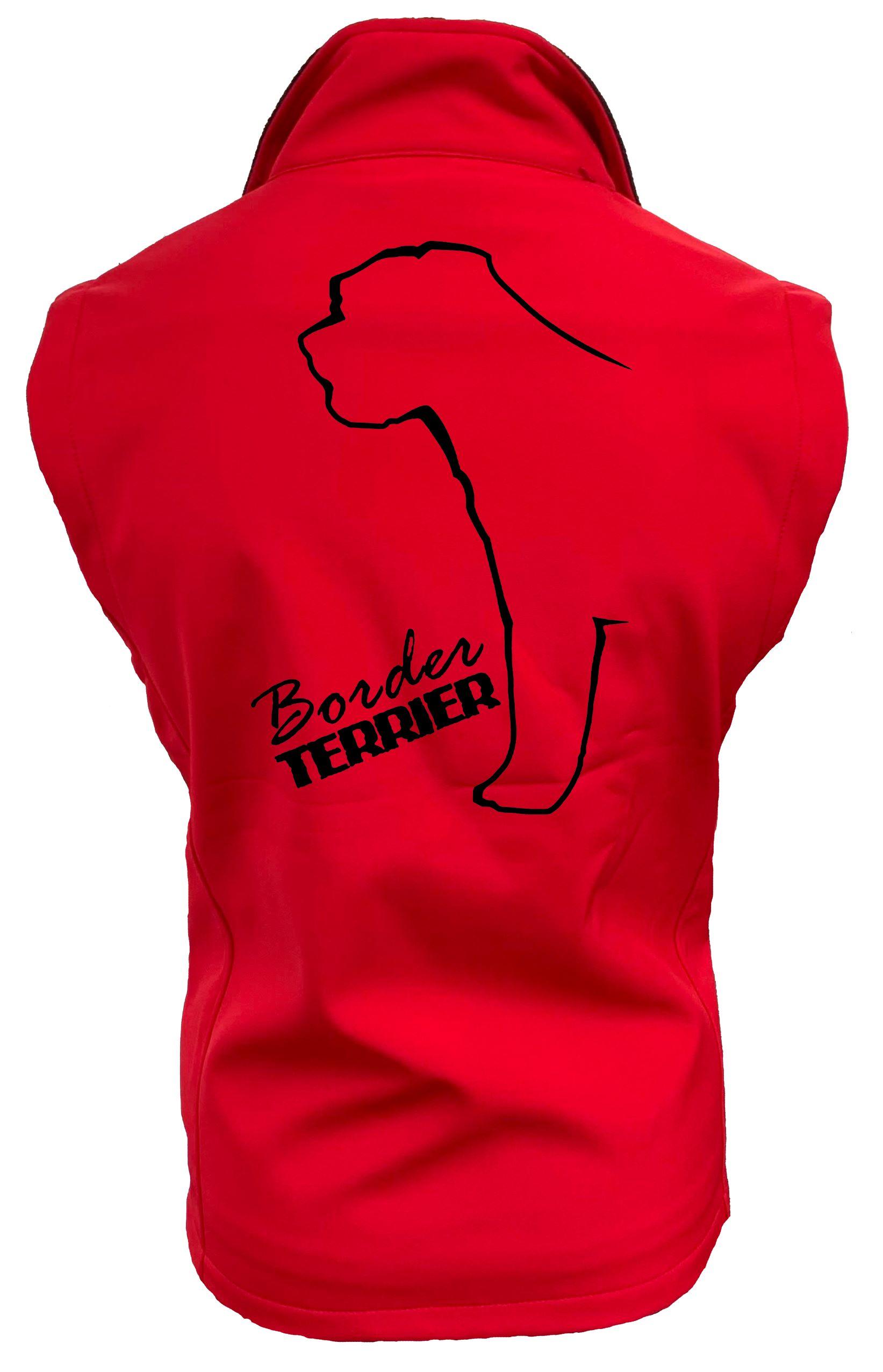 Softshell Adult Bodywarmer Gilet with Exclusive Border Terrier Dog Breed Design
