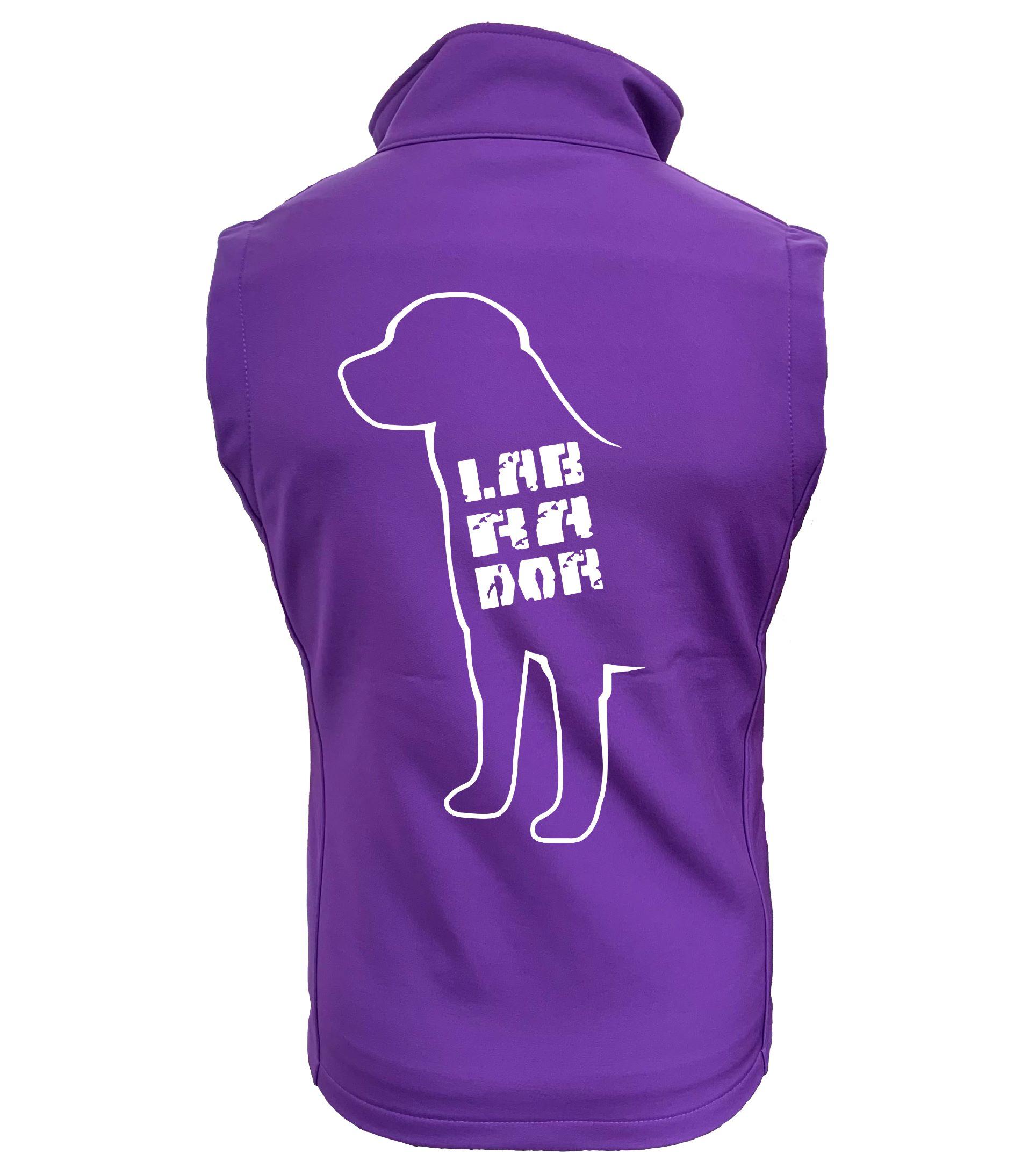 Softshell Adult Bodywarmer Gilet with Exclusive Labrador dog breed Design
