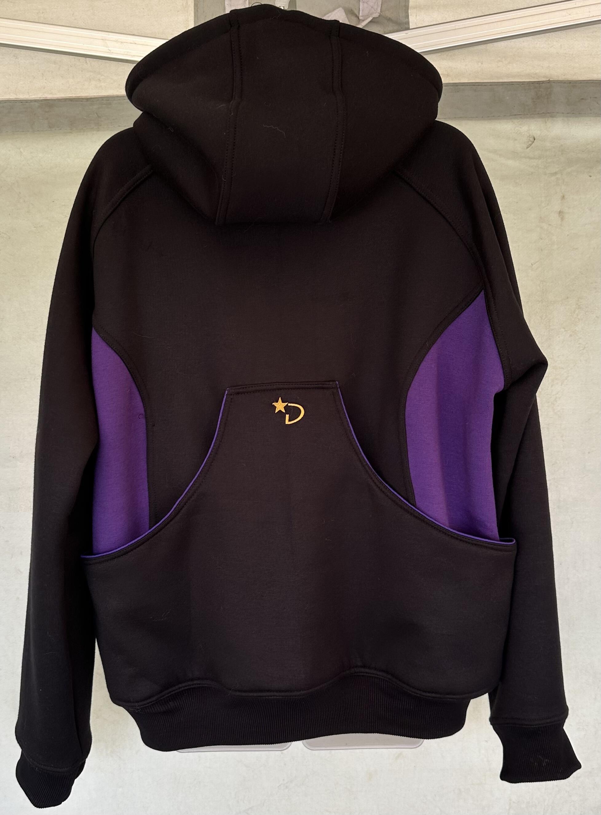 Black - Purple Zipped Unisex Dogeria Field Sports & Dog Training Hoodie ...