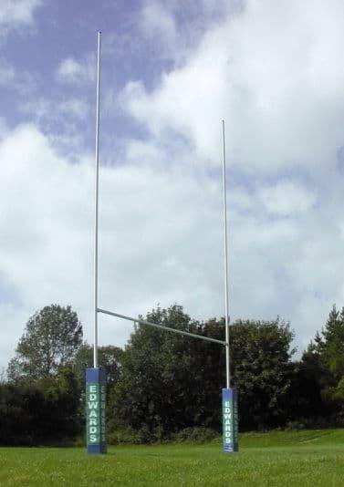 RUGBY GOAL POSTS JUNIOR Hinged Steel 7m with sockets