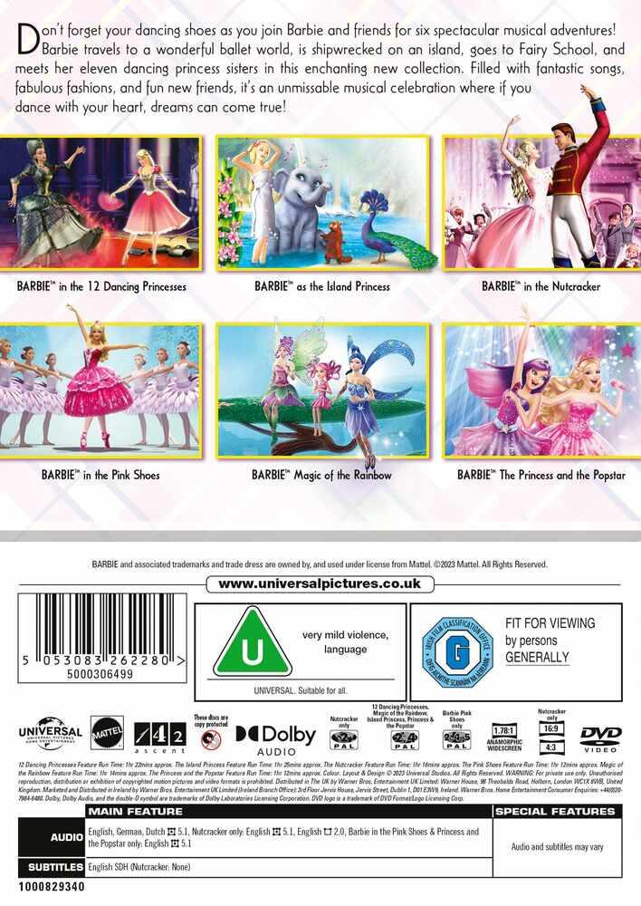 Barbie Dancing Princess Collection (6 Films) DVD | Deff.com
