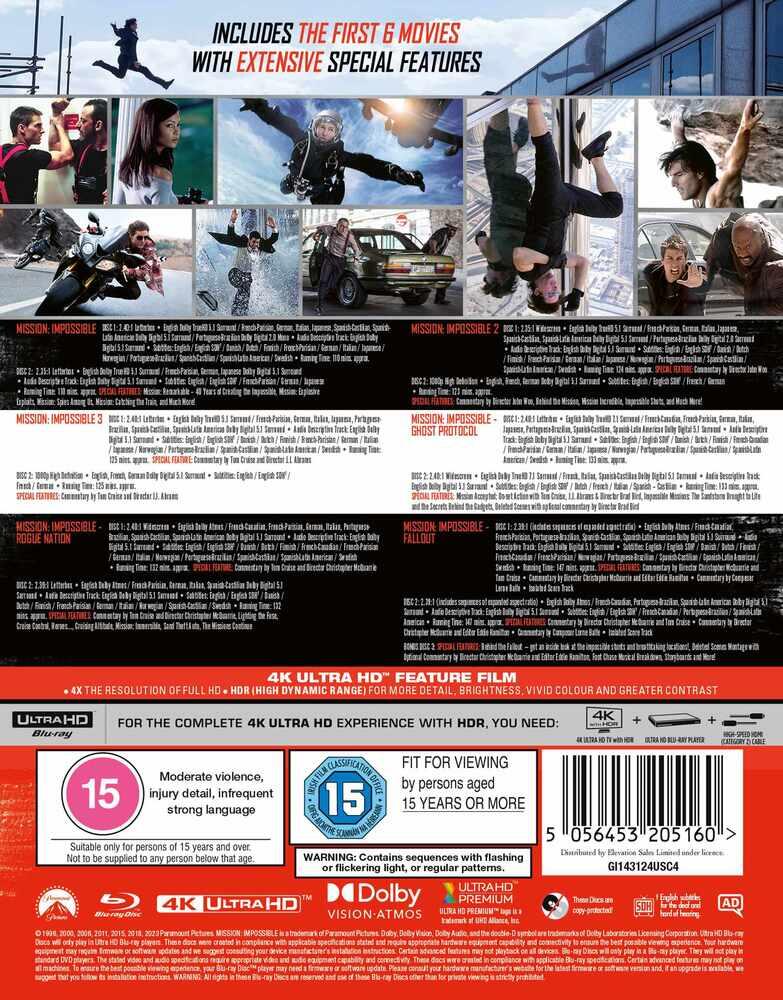 Mission Impossible 6 Film Collection 4K Ultra HD + Blu-Ray | Deff.com