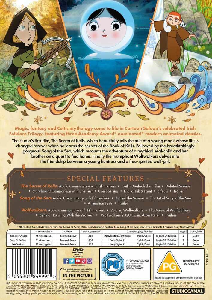 Cartoon Saloon Irish Folklore Trilogy DVD | Deff.com