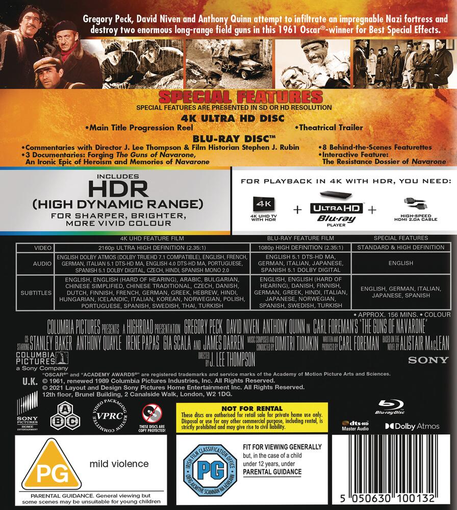 The Guns Of Navarone 4K Ultra HD + Blu-Ray | Deff.com