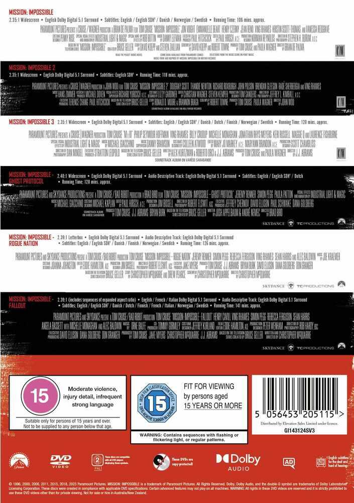 Mission Impossible 6 Film Collection DVD | Deff.com