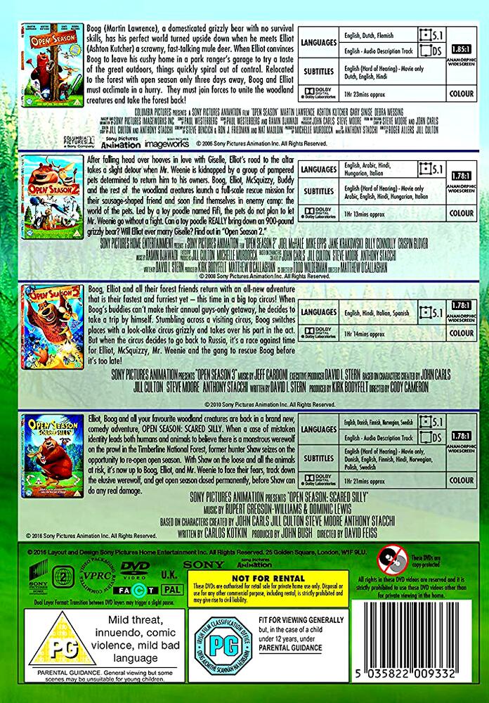 Open Season Quadrilogy Complete (4 Film) Collection DVD | Deff.com
