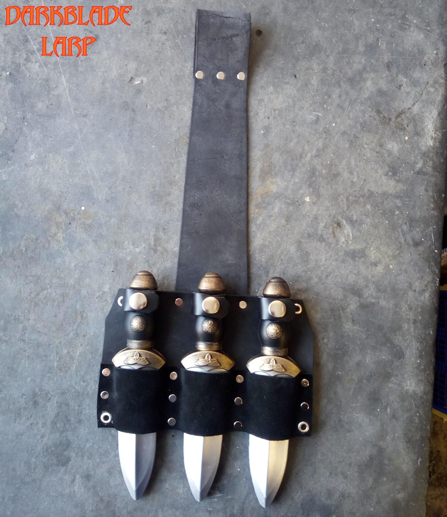 Throwing Knife Leg Sheath 3 Rack