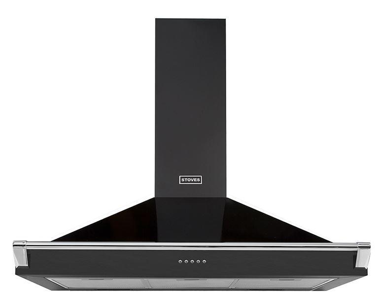 Stoves S1000 Richmond Anthracite Grey 100cm Chimney Cooker Hood with Rail