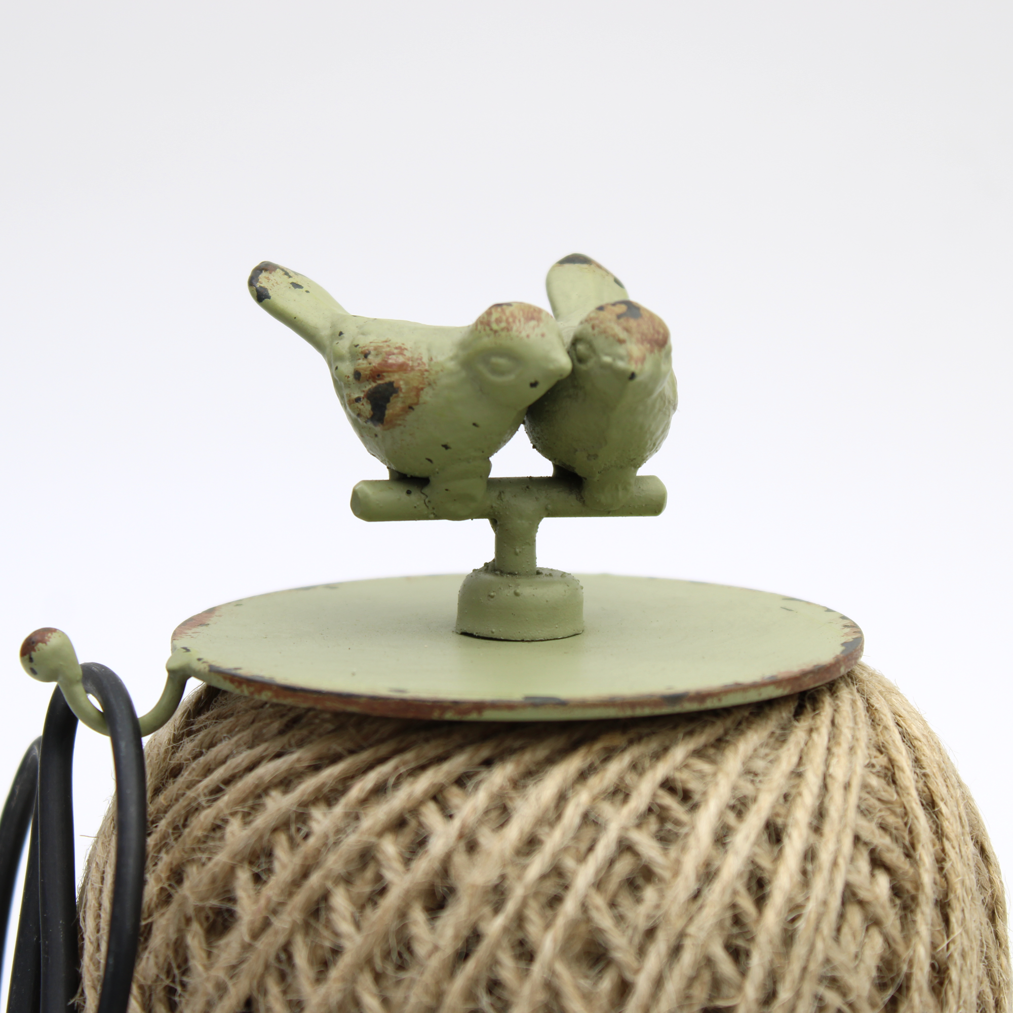 Rustic Twine Dispenser with Scissors | Jute String Holder