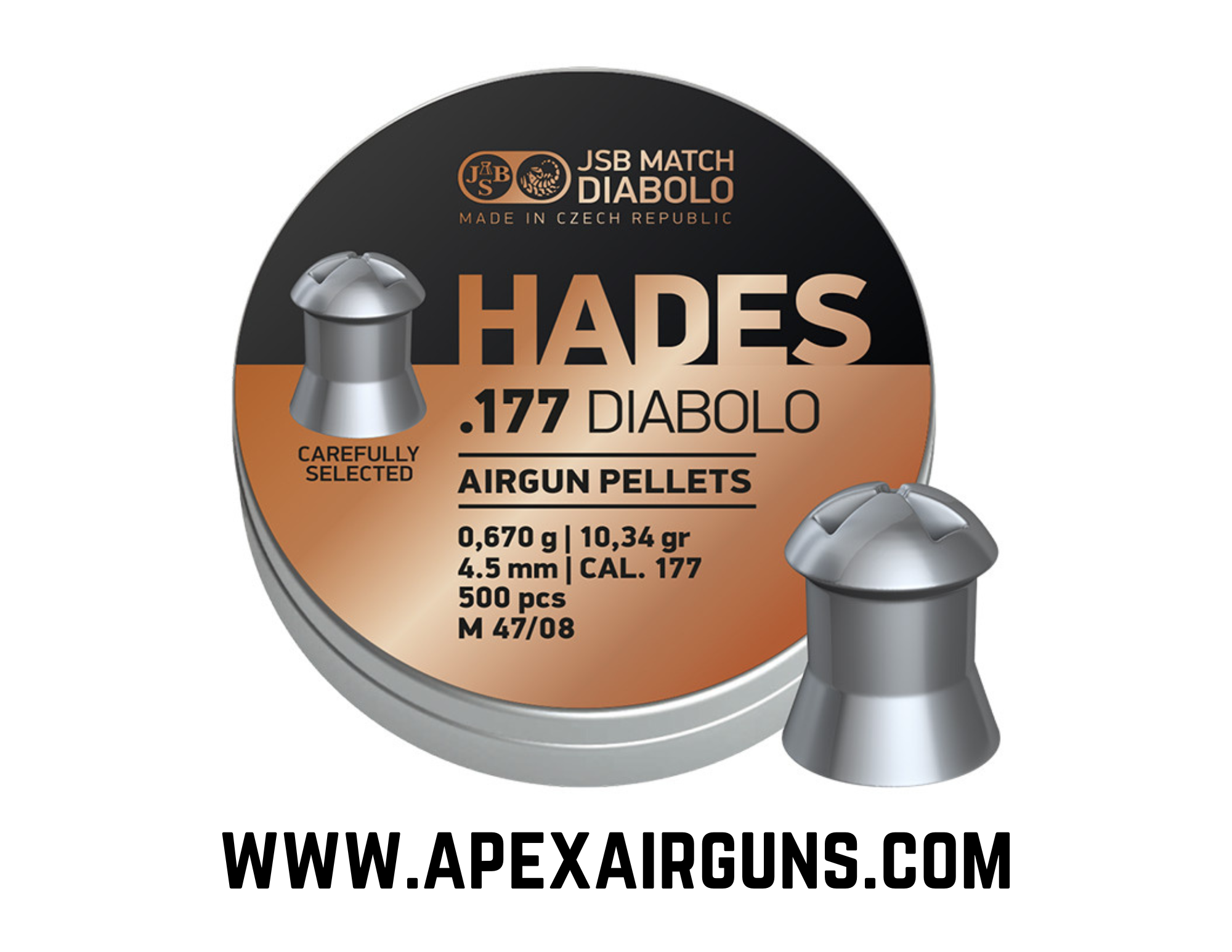 JSB Hades .177 4.50mm 10.34gr (QTY 500)