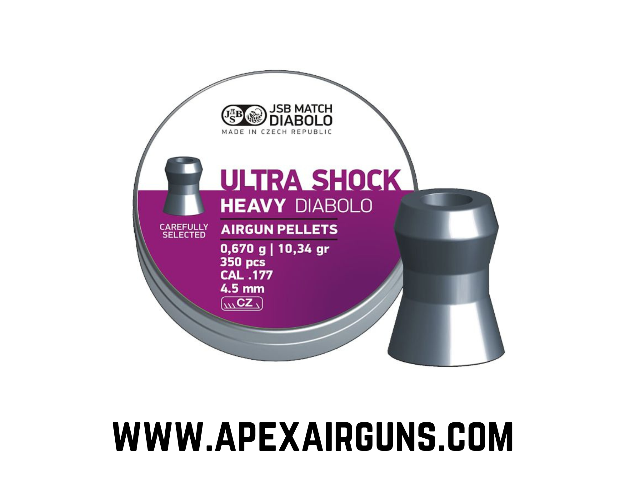 JSB Match Ultra Shock Diabolo .177 4.50mm 10.34gr (QTY 350)