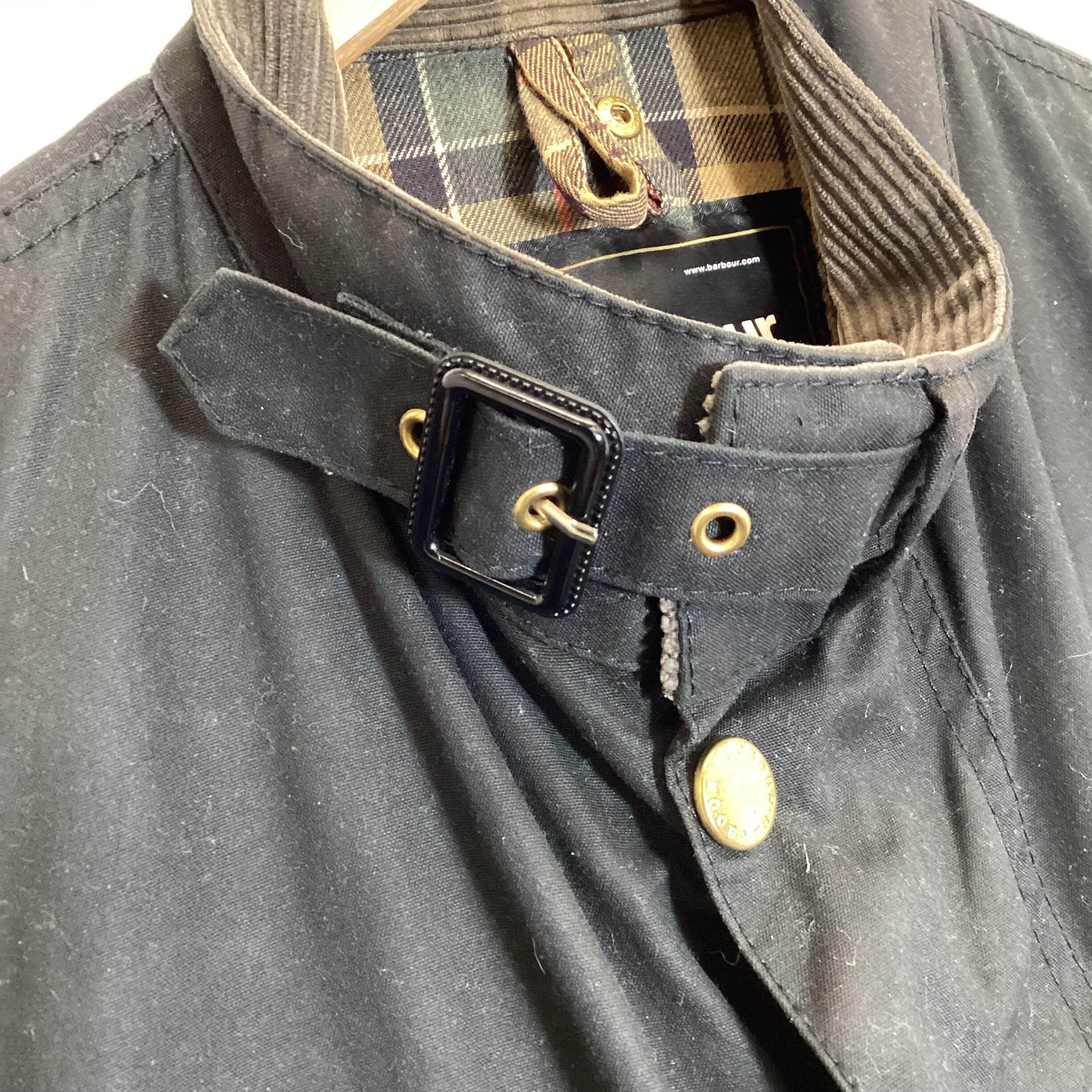 Barbour International Original Black Waxed Jacket with Barbour International Original Black Waxed Jacket with
