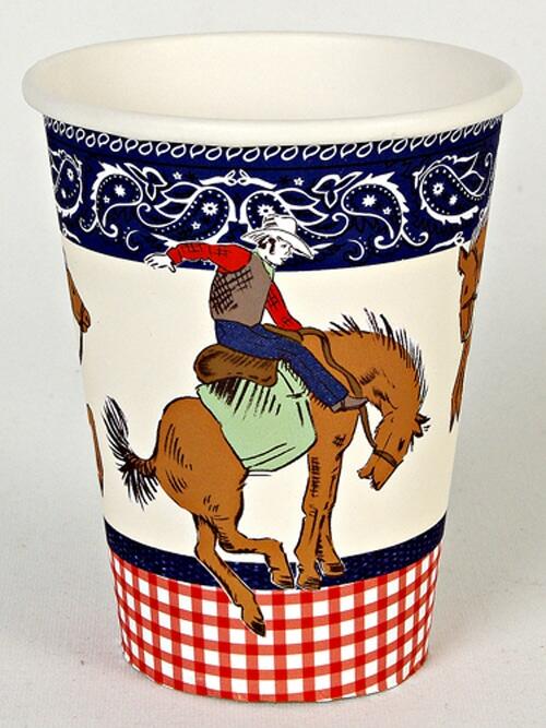 Howdy Cowboy Party Cups - Pack of 12