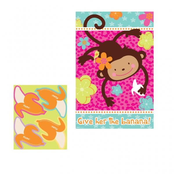 Monkey Love Party Game - Pin the Banana On The Monkey