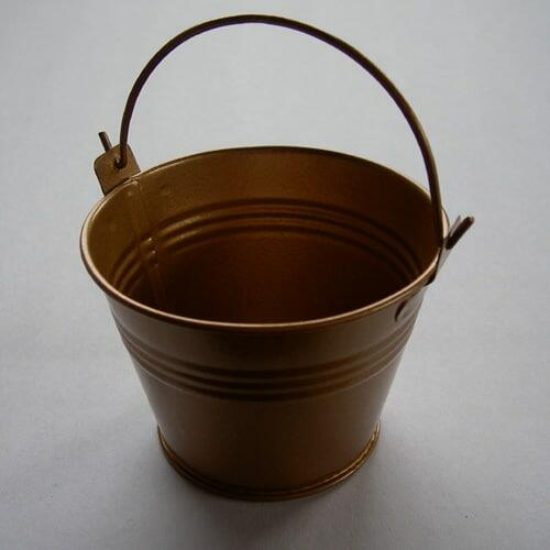 Gold Mini Favour Pail with Handle