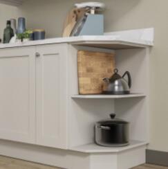 Bella Matt Pebble Base End Shelf Unit