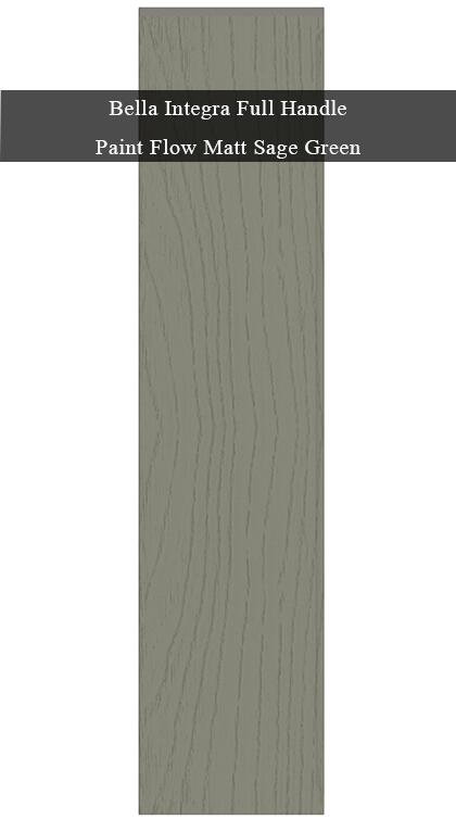 BELLA INTEGRA FULL HANDLE PAINT FLOW SUPERMATT SAGE GREEN