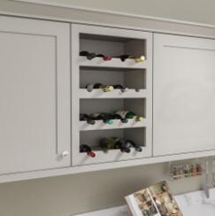 Bella Antique White Plain Wine Rack