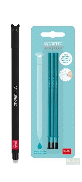 Legami Black Cat Pen With A Choice Of Extra Refills